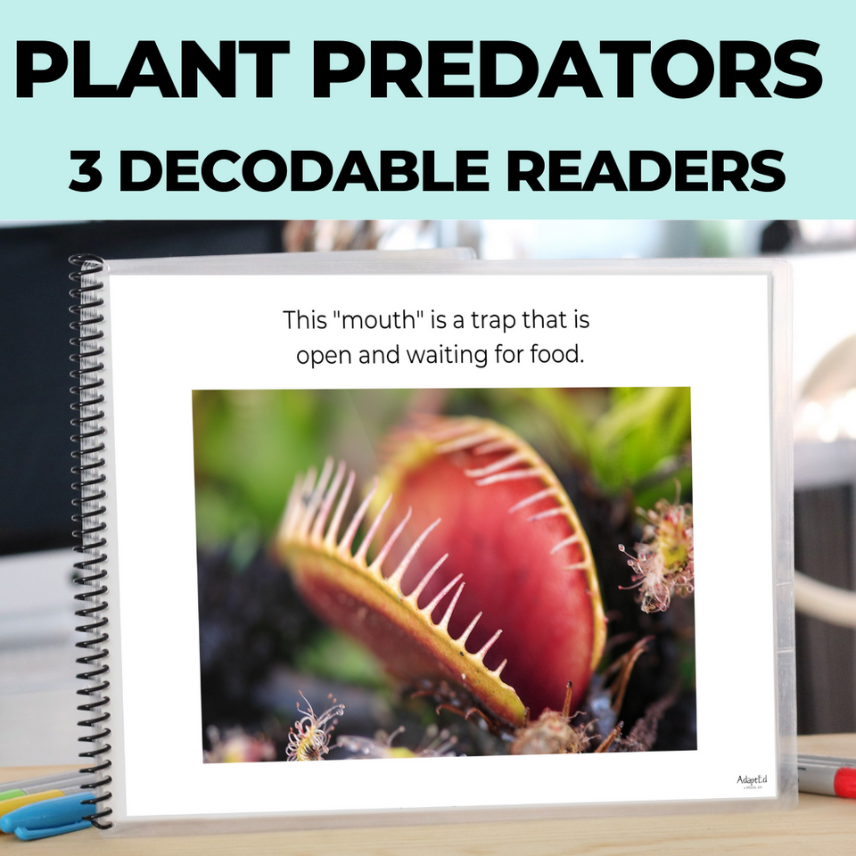 Carnivorous Plants Decodable Readers + Reading Comprehension (Printabl ...