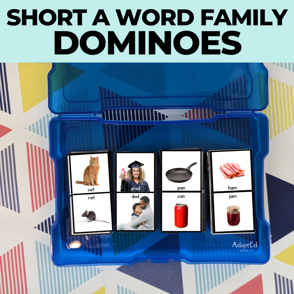 SOR Short A Word Family Dominoes Rhyming – AdaptEd 4 Special Ed, Inc.
