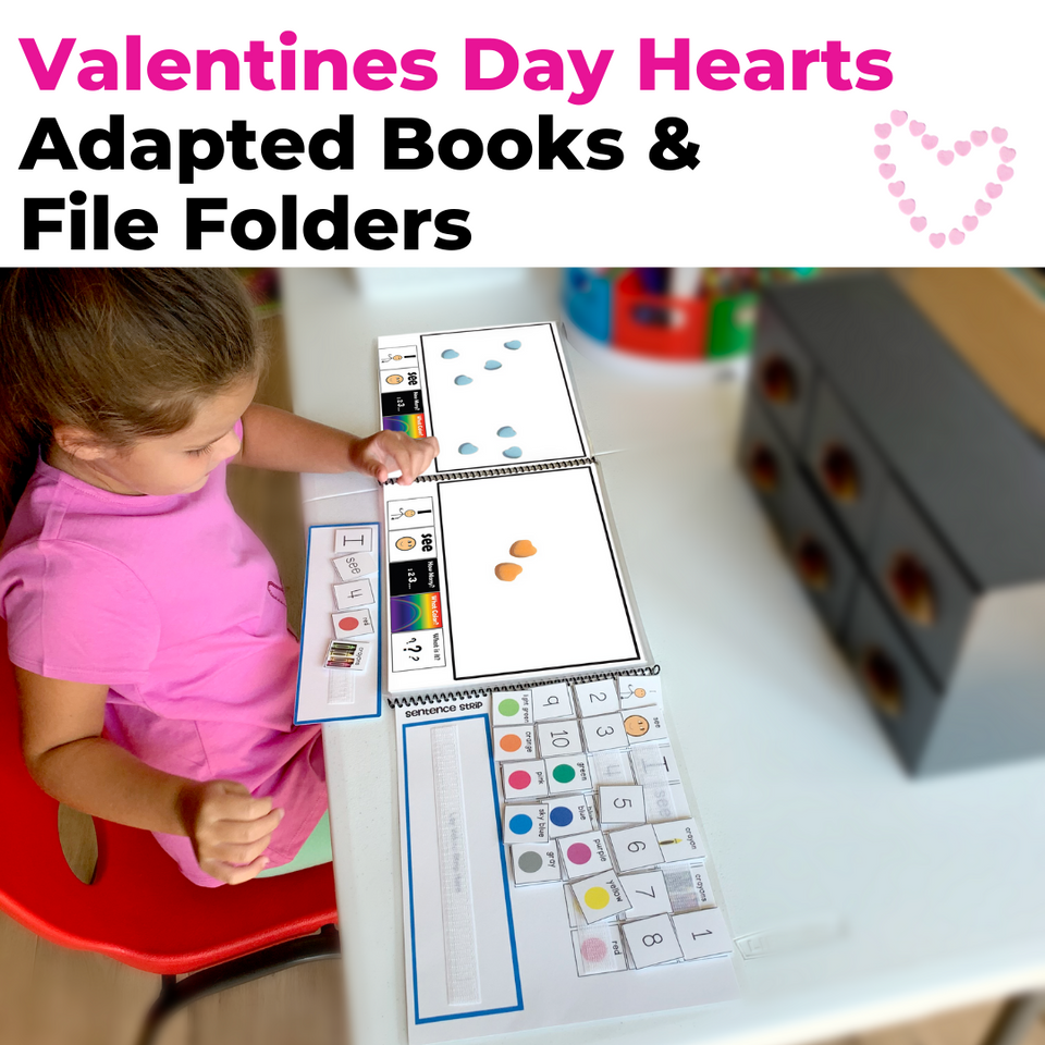 "How Many? What Color? What?" Adapted Book Conversation Hearts: Valent ...