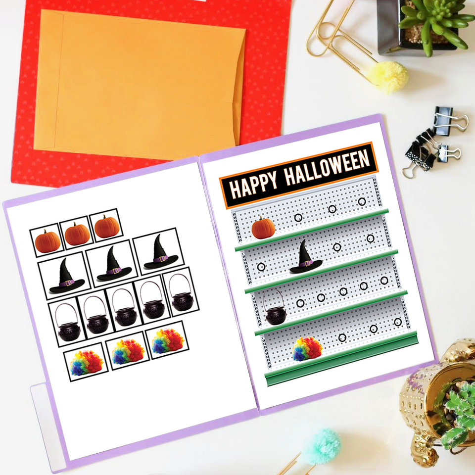 Free Life Skills Halloween Stock the Shelves File Folders (Printable P ...