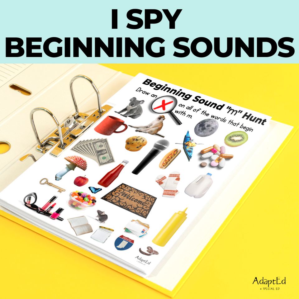 Beginning Sound I Spy Letter Sound Recognition – AdaptEd 4 Special Ed, Inc.