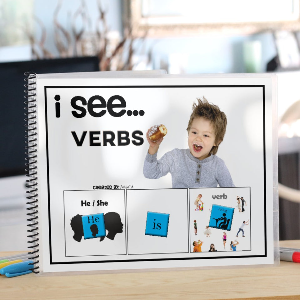 Pronoun + VERBS Adapted Book (Printable PDF + Interactive Digital ...